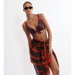 Triumph Damen B&uuml;gel-Bikini-Top "Summer Palm W", rot, Gr. 42, Microfaser, Obermaterial: 55% Polyamid, 45% Elasthan, Bikini-Oberteile, weich und formend