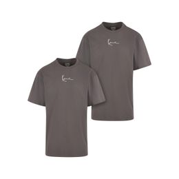 Karl Kani Herren T-Shirt "Karl Kani Herren Karl Kani Small Signature Essential Tee 2-Pack", grau, Gr. S, 100% Baumwolle, Shirts