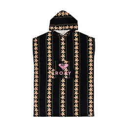 Roxy Damen Badeponcho "Stay Magical Printed", schwarz, Obermaterial: 100% Baumwolle., Hausm&auml;ntel