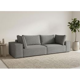 Big-Sofa TRENDS BY HG, B:312cm H:83cm T:103cm, grau, 92% Polyester;8% Nylon, Sofas, "Conor XXL, B: 312cm, Liegefl&auml;che: 138x 238cm, in Cord und