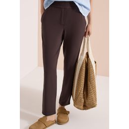 Cecil Damen Jogger Pants, braun, Gr. XXL, unifarben, Stoff, 95% Viskose, 5% Elasthan, Hosen, Middle Waist