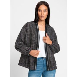 Heine Damen Blouson-Jacke, Schwarz, Gr. 50, Casual Blazer, Material: Polyester