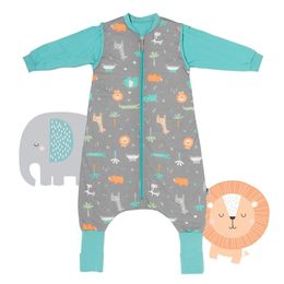 SCHLUMMERSACK Baby Babyschlafsack "Schlafsack mit F&uuml;&szlig;en 2.5 Tog", grau, Gr. 110, Obermaterial: 100% Baumwolle CO., Schlafs&auml;cke