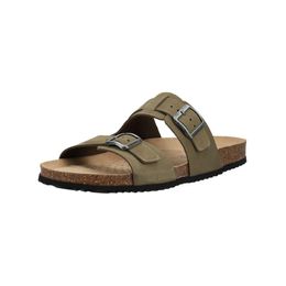 Geox Herren Pantolette "Geox Pantoletten Nubukleder", Gr. 40, braun, Nubukleder, Schuhe