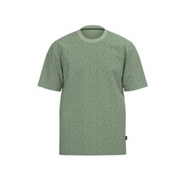 TRIGEMA Herren T-Shirt "TRIGEMA T Shirt mit Allover Tetris Muster"gr&uuml;n tea, Gr. XXL, Single Jersey, 100% Baumwolle, Shirts