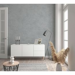 marburg Vliestapete, B/L: 0,53m x 10,05m, grau, Wohnzimmer, Tapeten, moderne Tapete f&uuml;r Wohnzimmer Schlafzimmer K&uuml;che