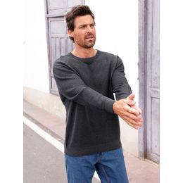 Marco Donati Herren Rundhalspullover "Pullover"anthrazit, meliert, Gr. 48, meliert, 50% Baumwolle, 50% Polyacryl, Pullover