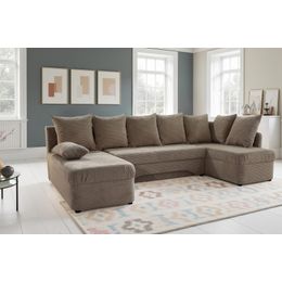 Jockenh&ouml;fer Wohnlandschaft, B:260cm T:85cm, braun, JOCKENH&Ouml;FER GRUPPE, Korpus: 100% Polyester;Kissen: 100% Polyester, Sofas, "U-Form, B: 260 cm", mit
