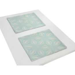 Platzset Adam, B:30cm L:40cm, blau, Obermaterial: 100% Baumwolle, Platzsets, "Retro Floret", 2-er Set