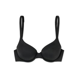 Schiesser Damen Schalen-BH "Unique Micro", Gr. 75, schwarz, Single Jersey, Obermaterial: 70% Polyamid, 30% Elasthan, BHs