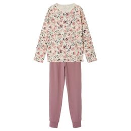 name it Pajamas 'Nostalgia Flower' girl size 110/116 Beige / Brown / Khaki / Dusky pink