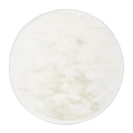 Hochflor-Teppich, H:35mm &Oslash;:160cm, beige, OCI DIE TEPPICHMARKE, Polyester, Teppiche, "ROCKY SOFT, Fell Haptik", Kunstfell, weich, kuschelig,