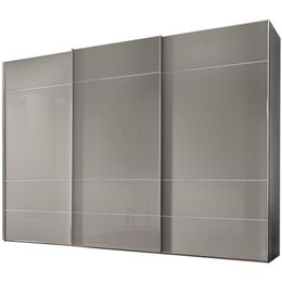 Schwebet&uuml;renschrank STAUD, B:249cm H:222cm T:68cm, grau, Holzwerkstoff, Schr&auml;nke, "Sonate Lucca, Made in Germany", Mit vier verschiedenen