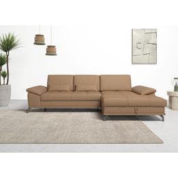 Ecksofa OTTO HOME, B:301cm H:89cm T:176cm, braun, Luxus-Microfaser (90% Polyester, 10% Polyamid);Samtoptik (100% Polyester), Wohnzimmer, Sofas,