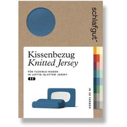 Kissenbezug Schlafgut, B:40cm L:140cm, blau, Bio-Baumwolle, Obermaterial: 95% Baumwolle, 5% Elasthan, Kissenbez&uuml;ge, "Pure flexibler Kissenbezug f&uuml;r
