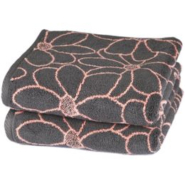 Handt&uuml;cher Ross, B:50cm L:100cm, bunt, Frottier, Obermaterial: 100% Baumwolle, Badezimmer, Handt&uuml;cher, "Bl&uuml;tenfond 9029", aus feinster Mako-Baumwolle
