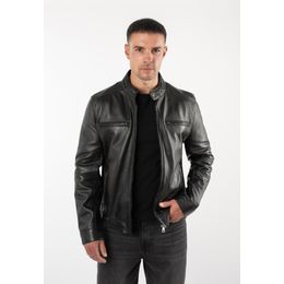 Mauritius Herren Lederjacke "MMBlaco", schwarz, Gr. M, unifarben, Obermaterial: 100% Schafsleder. Futter: 100% Nylon. &Auml;rmelfutter: 100% Polyester,