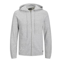 JACK & JONES Knit Cardigan 'JJEHill' male size XXL Grey / Black