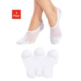 active by Lascana LASCANA ACTIVE Damen F&uuml;&szlig;linge "Damen Ballerina Socken Rutschfest, Atmungsaktiv", Gr. 35, wei&szlig;, Baumwollmischung, unifarben, Socken, mit Pikee