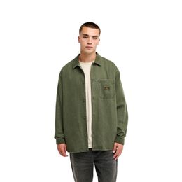 Quiksilver Herren Langarmhemd "Castlehill", gr&uuml;n, Gr. M, Obermaterial: 100% Baumwolle., Hemden