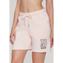 Damen Sweatshorts, BENCH. LOUNGEWEAR, Gr. 36, rosa, angeraute Sweatware, Obermaterial: 60% Baumwolle, 40% Polyester, unifarben, Basic, Hosen, in