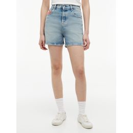 Tommy Jeans Damen Jeansshorts "MOM SHORT RWB CBF CJ6115"denim light, Gr. 33, unifarben, Denim/Jeans, Obermaterial: 99% Baumwolle, 1% Elasthan, Jeans,