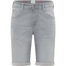 Mustang Herren Slim-fit-Jeans "Herren Style Chicago Shorts Z", grau, Gr. 38, unifarben, Denim/Jeans, 82% Baumwolle, 17% Polyester, 1% Elasthan, Jeans