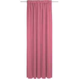 Vorhang Adam, B:142cm H:295cm, pink, Baumwolle (Bio-Baumwolle), Wohnzimmer, Gardinen, "Uni Collection, Made in Germany", Blickdichter aus 100%