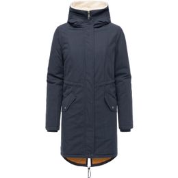 Ragwear Damen Kurzmantel "Coogle YOUMODO", blau, Gr. S, Obermaterial: 68% Baumwolle, 32% Nylon. Innenfutter: 100% Polyester. Wattierung: 100%