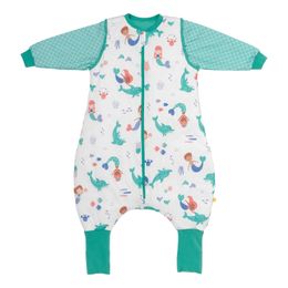 SCHLUMMERSACK Baby Babyschlafsack "Schlafsack mit F&uuml;&szlig;en 2.5 Tog", gr&uuml;n, Gr. 130, Obermaterial: 100% Baumwolle CO., Schlafs&auml;cke