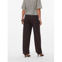 V&eacute;ro Moda VERO MODA Damen Schlupfhose "VMBERLIN ZAMIRA MW WIDE PANT NOOS"chocolate torte, Gr. M, unifarben, Milano Rib, Obermaterial: 95% Polyester, 5%