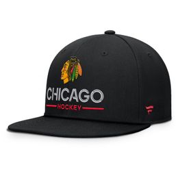 Fanatics Herren Baseball Cap "Fanatics Cap Chicago Blackhawks Authentic Pro Adjustable", schwarz, Kunstfaser, Caps