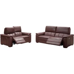 Polstergarnitur Egoitaliano, B:200cm H:99cm T:97cm, braun, Sitzm&ouml;bel-Sets, "Capucine, bequem, zeitlos elegant, hochwertiges Set", bestehend aus einem