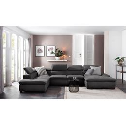 Wohnlandschaft OTTO HOME, B:350cm H:73cm T:228cm, grau, 100% Polyester;Microfaser in Antiklederoptik (100% Polyester);Luxus-Microfaser Vintageoptik