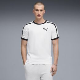 Puma Herren T-Shirt "T7 Big Cat Ringer-T-Shirt Herren"wei&szlig;, Gr. XXL, Obermaterial: 100% Baumwolle. Rippe: 80% Baumwolle, 20% Polyester, Shirts