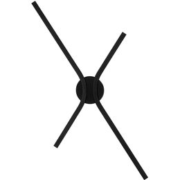 NOVA LUCE Wandleuchte "AKRO", 2, H: 5,5cm, 1 Stk., schwarz, Wohnzimmer, Leuchten