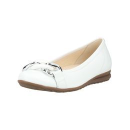 Gabor COMFORT Damen Ballerina "Gabor Comfort Ballerinas Leder", Gr. 38, wei&szlig;, Leder, Schuhe
