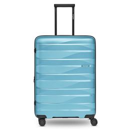BERGPFEIL Trolley "Travel 4-Rollen Trolley M 66 cm mit Dehnfalte", blau, Polypropylen, Koffer