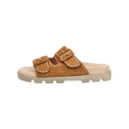 Rohde Damen Pantolette "Rohde Pantoletten Veloursleder", Gr. 36cuoio, Veloursleder, Schuhe