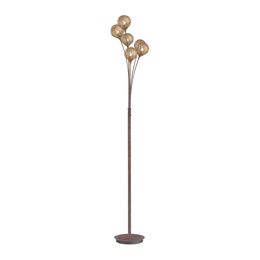 Paul Neuhaus Stehlampe "GRETA", 6, H: 181,2cm, 1 Stk., braun, Wohnzimmer, Leuchten, ExklusiveG9, Schalter, Kippschalter