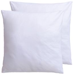 f.a.n. Microfaserkissen FAN, B:80cm L:80cm, wei&szlig;, Bezug: 100% Baumwolle. F&uuml;llung: 100% Polyester, Kopfkissen, "Kissenparade", Allround-Kissen im Spar-Set