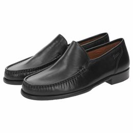 Sioux Herren Slipper "Carol", Gr. 44,5, schwarz, Obermaterial: 100% Lammnappaleder LANA. 50% Rindsleder Leather cow. 50% Gummi rubber., Schuhe