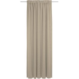 Vorhang Adam, B:142cm H:395cm, braun, Baumwolle (Bio-Baumwolle), Wohnzimmer, Gardinen, "Uni Collection, Made in Germany", Blickdichter aus 100%