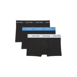 Herren Boxershorts "Low Rise Trunk 3pk", Calvin Klein Underwear, Gr. XXL, schwarz, Jersey, Obermaterial: 95% Baumwolle, 5% Elasthan, unifarben,