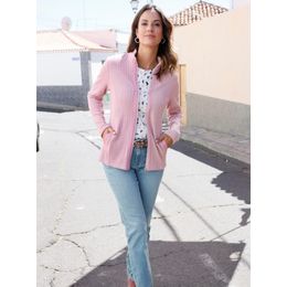 Inspirationen Damen Shirtjacke "Shirtjacke", rosa, Gr. 36, unifarben, 53% Viskose, 25% Polyester, 22% Polyamid, Shirts
