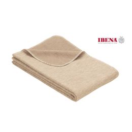 Wohndecke Ibena, B:140cm L:200cm, beige, Baumwolle, Wohndecken, "Wohndecke Lausanne", in schlichtem Melange-Look