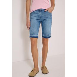 Cecil Damen Loose-fit-Jeans, blau, Gr. 34, unifarben, Jeans, 71% Baumwolle, 27% Polyester, 2% Elasthan, Jeans, 5-Pocket-Style