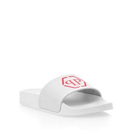 Philipp Plein Jungen Sandale "Hexagon", Gr. 3101, wei&szlig;, Schuhe