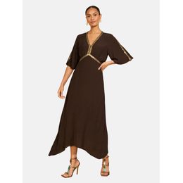 Love & Roses Kleid Damen Gr&ouml;&szlig;e 42 braun / gold Sommerkleid