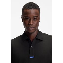 Hugo Herren Poloshirt "Nolitos", schwarz, Gr. M, unifarben, Jersey, Obermaterial: 100% Baumwolle, Shirts, Polokragen, Loose Fit, reine Baumwolle